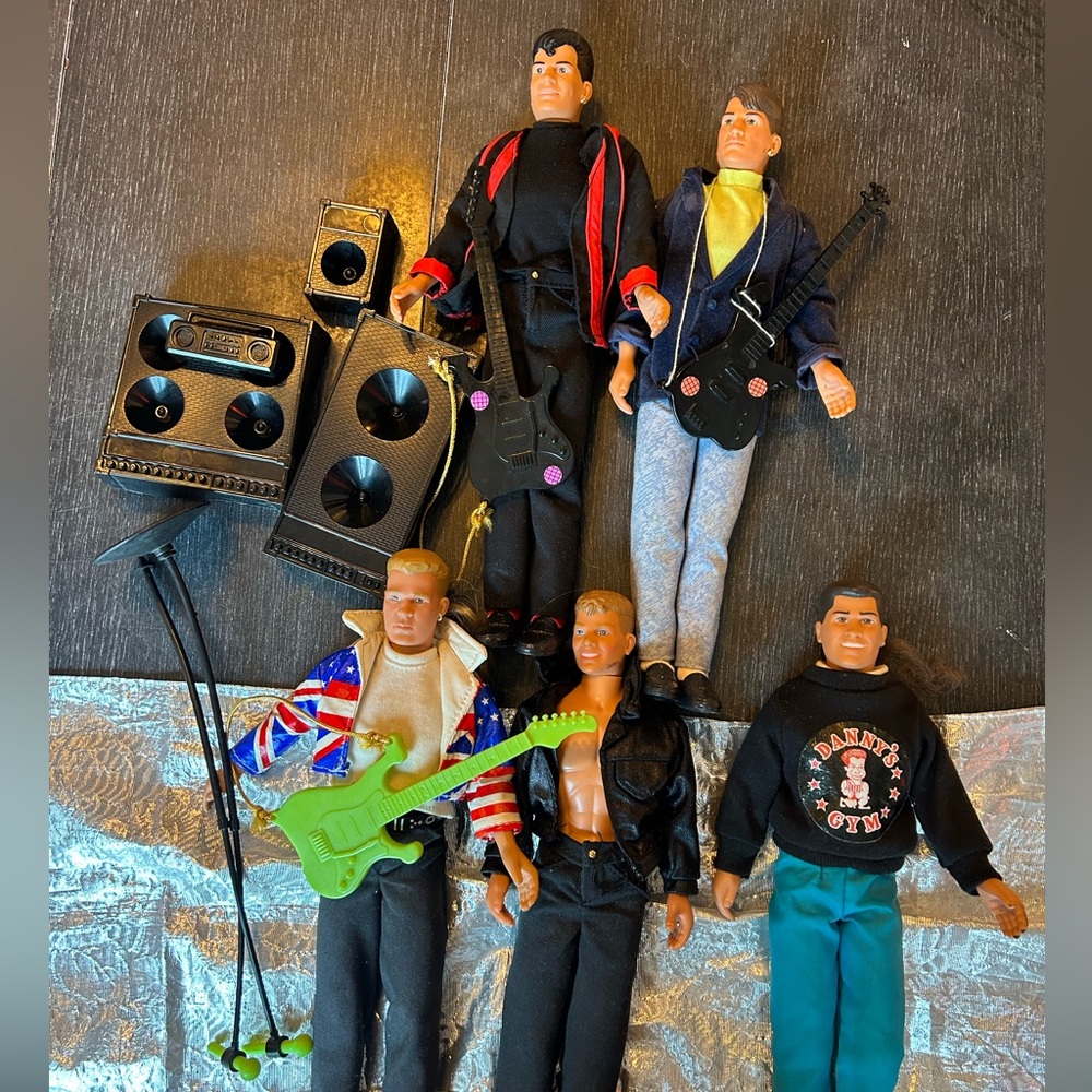 Vintage 1990 New Kids On The Block Dolls W/ Stage Acc… - Gem